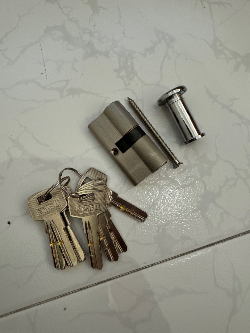 Rowell Door Lock Set with Keys, Furniture & Home Living, Security ...