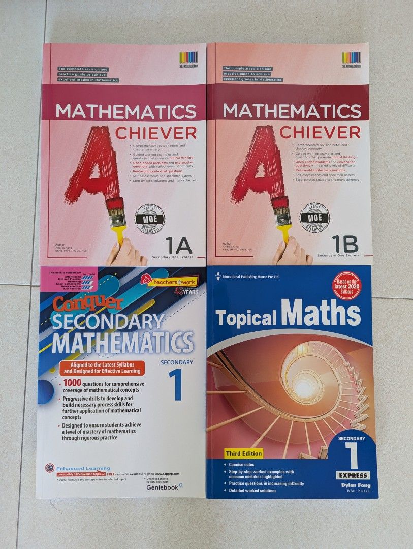 Secondary 1 Math Textbooks - Mathematics Chiever, Topical Maths ...
