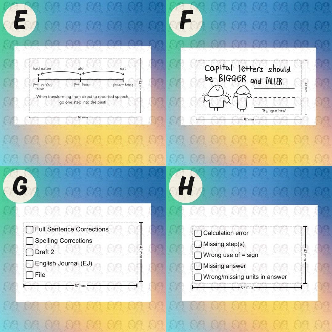[SG SELLER] Marking and Revision Stamp for Teachers/Parents/Students ...