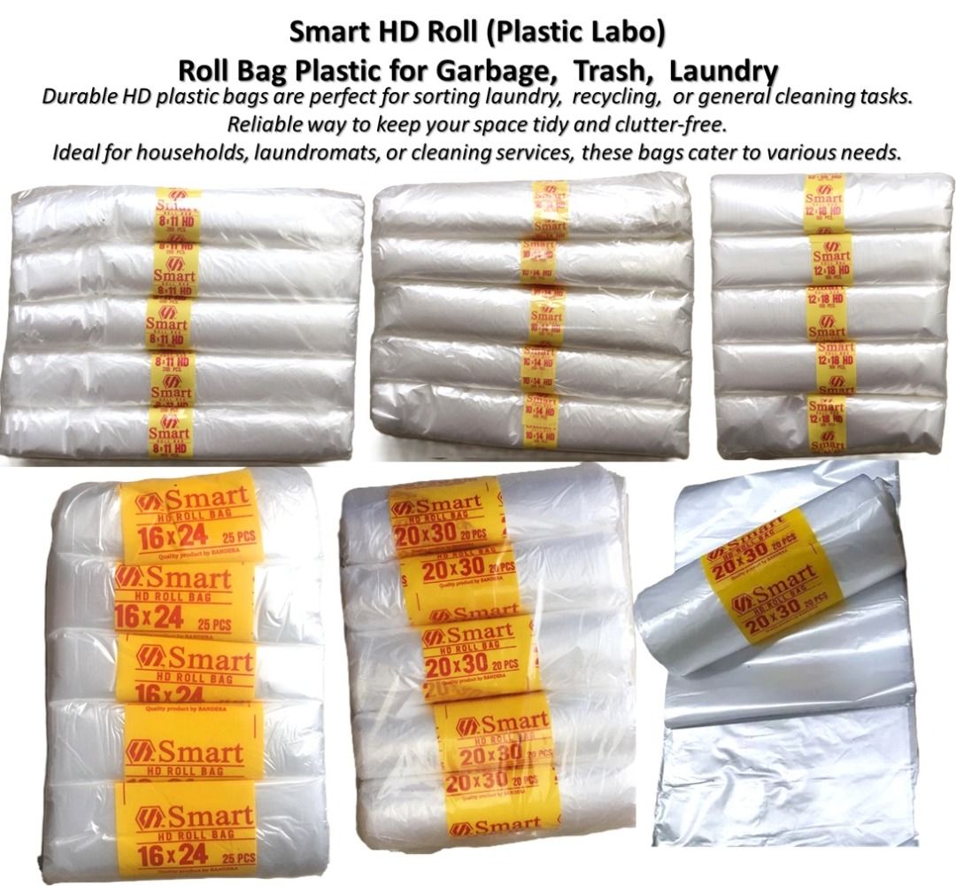 Smart HD Roll (Plastic Labo) Roll Bag Plastic for Garbage, Trash ...