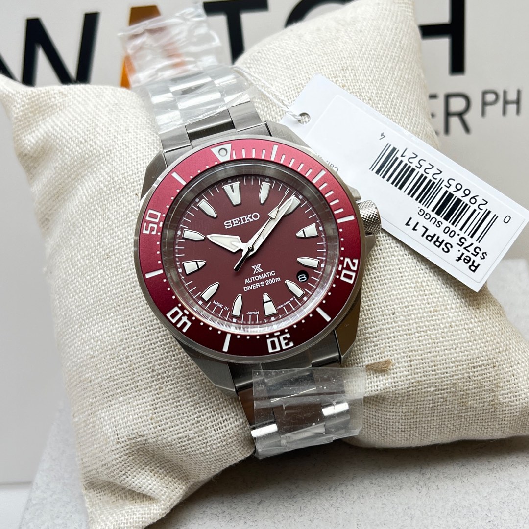 SRPL11K1 - Made in Japan Seiko Samurai Red Dial, Men's Fashion, Watches ...