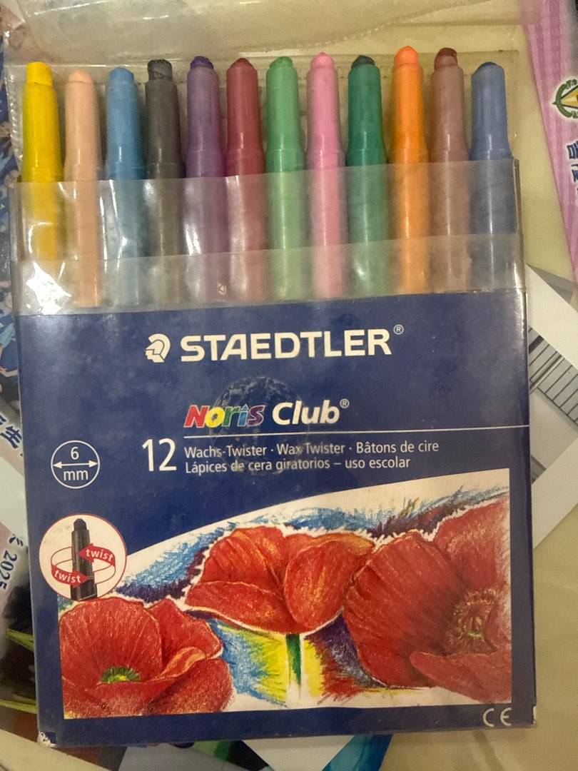Staedtler Noris Club Wax Twister Crayons - 12 Colors, Hobbies & Toys ...