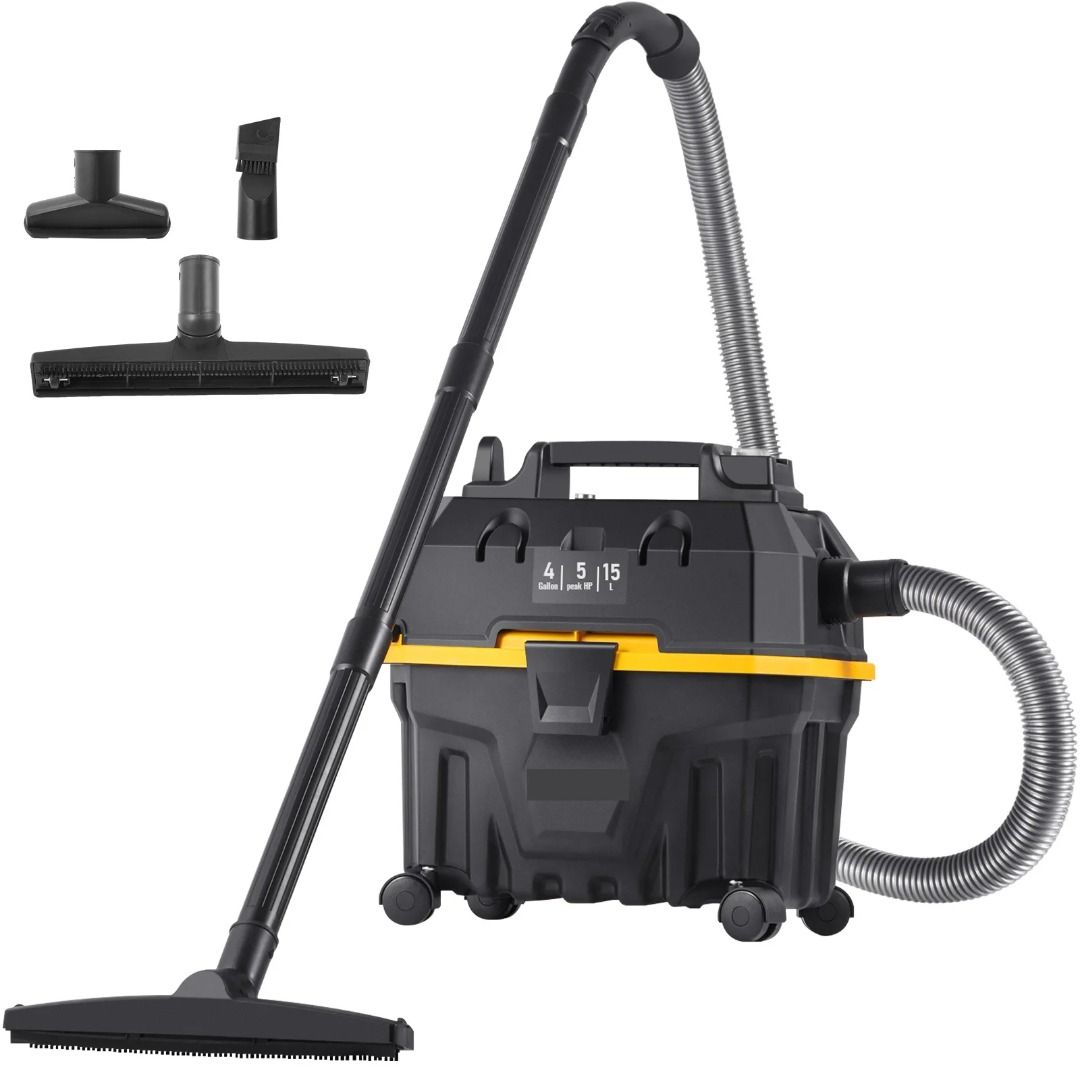 SucceBuy Wet Dry Vac 4 Gallon 5 Peak HP 3 in 1 Shop Vacuum with Blowing ...