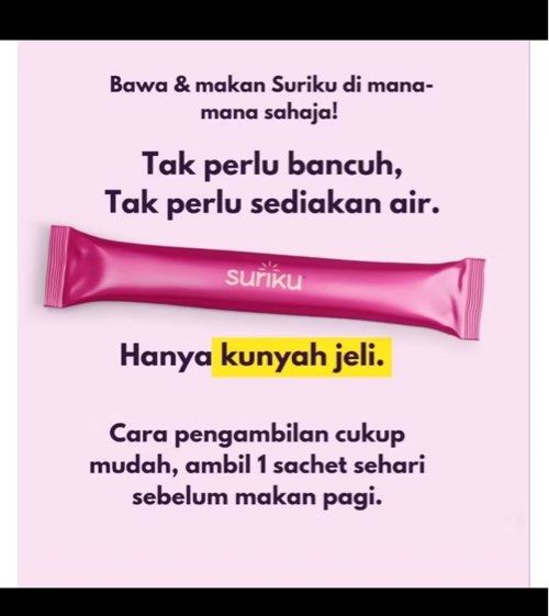 Suriku Jelly Collagen - New Packaging, Health & Nutrition, Health ...