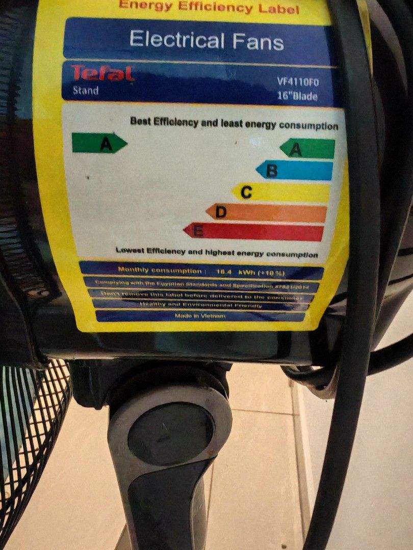 Tefal Stand Fan WF4110F0 16" Blade, Furniture & Home Living, Lighting ...