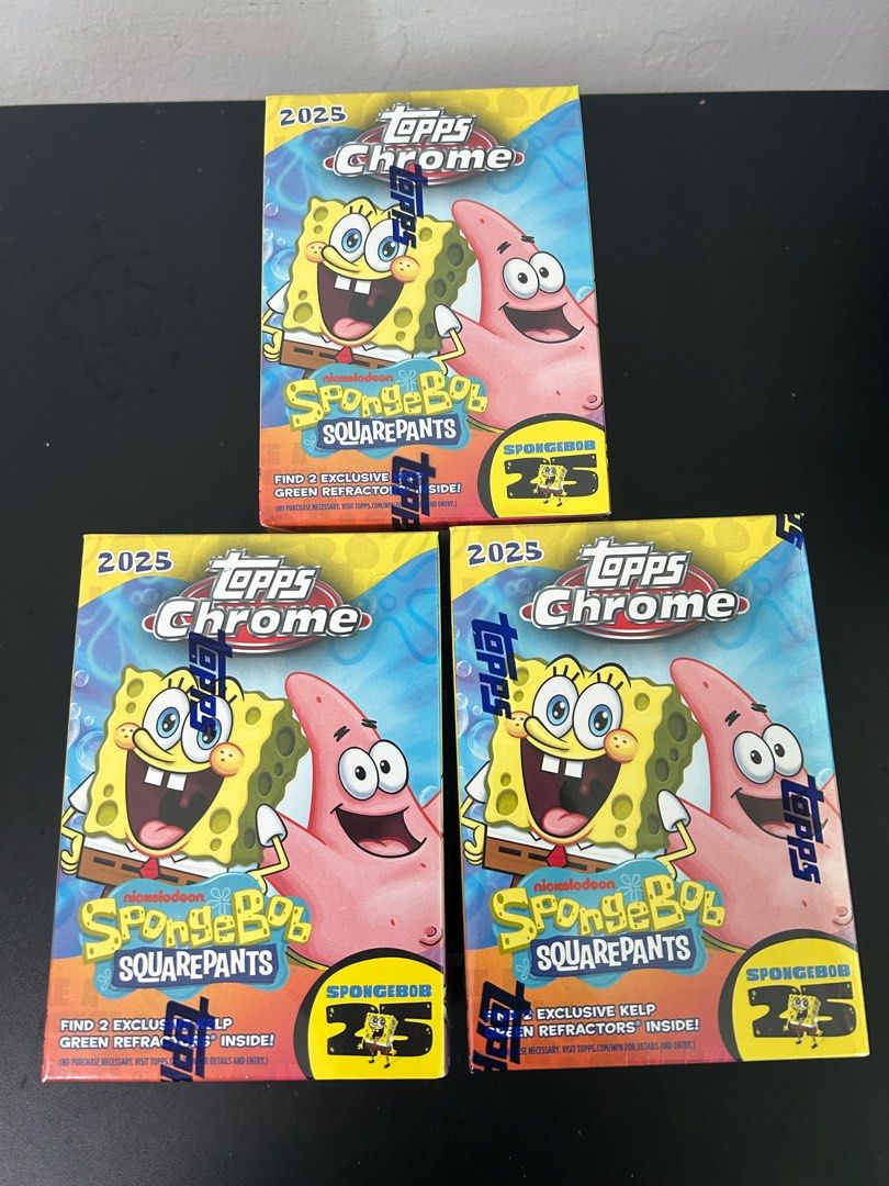 2025 Topps Chrome SpongeBob trading cards Blaster first edition ...