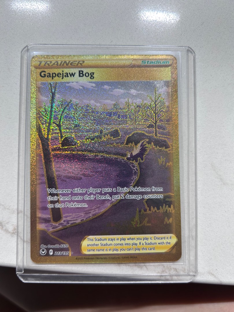 213/195 Gapejaw Bog Stadium card pokemon tcg silver tempest english ...