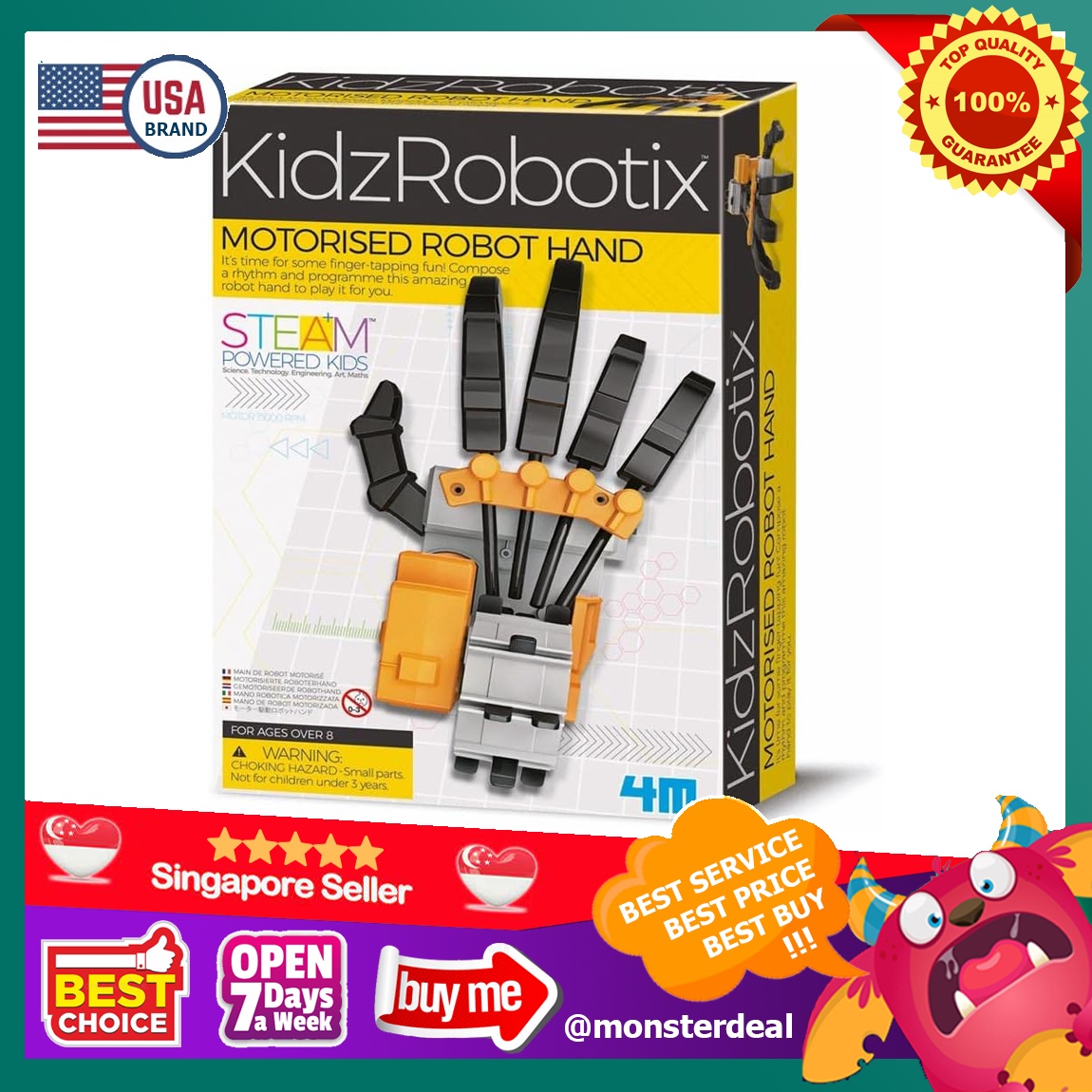 4M KidzRobotix Motorised Robot Hand, Hobbies & Toys, Toys & Games on ...