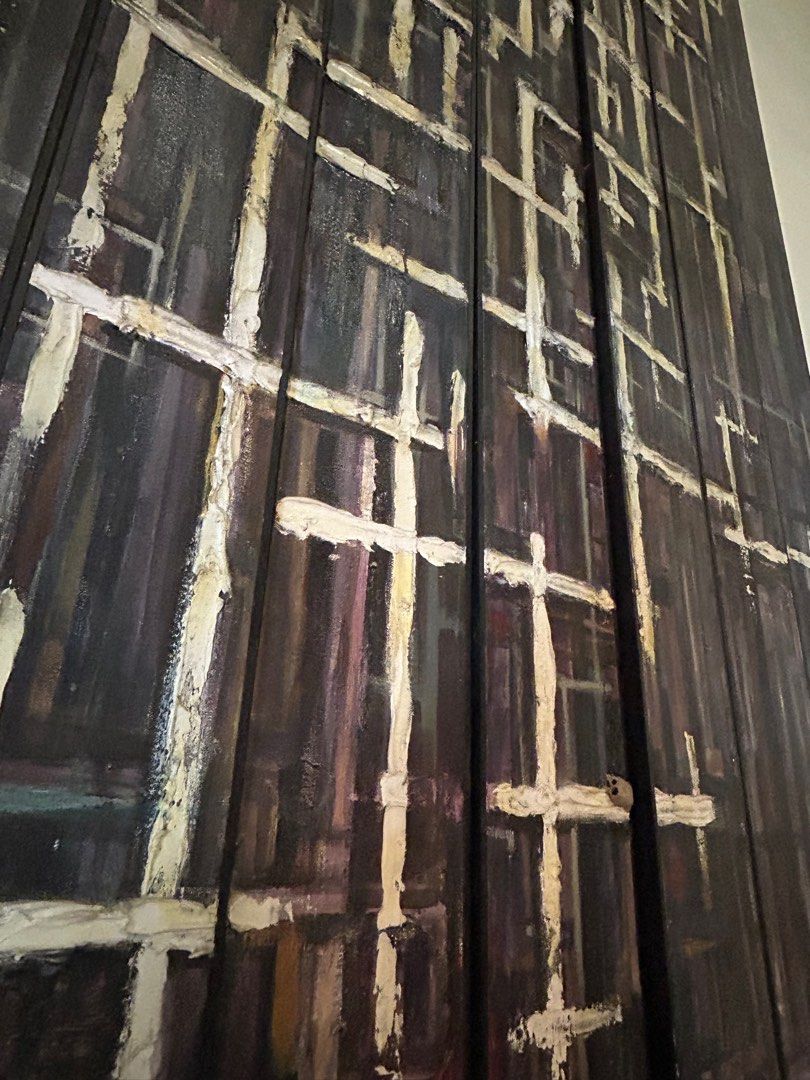 Abstract Wooden Panel Art, Hobbies & Toys, Art & Prints on Carousell