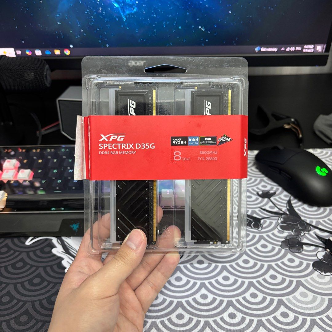 Adata XPG Spectrix D35G Ram 3600Mhz 16GB (8gbx2) Condition all perfect, Computers & Tech, Parts ...