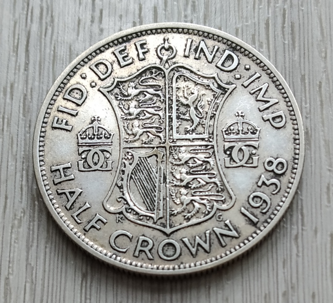 Britain 1938 Half Crown Silver Coin With Nice Details, Hobbies & Toys ...