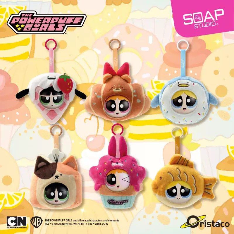 Confirmed Designs Soap Studio Powerpuff Girls Bakery Blind Box Vinyl Plush Keychain Bag Charm ...
