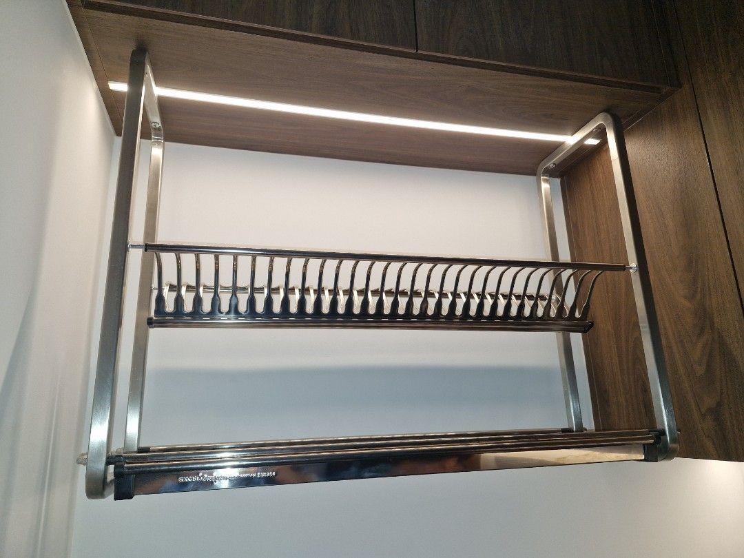 Excel Kitchen Pull-Down Dish Rack, Furniture & Home Living, Bathroom ...