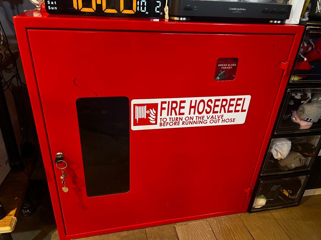 Fire Hose Reel Cabinet - Red, Furniture & Home Living, Furniture ...