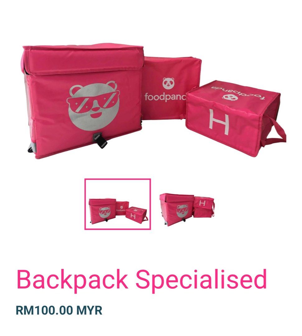Foodpanda Rider Backpack and Uniform, Men's Fashion, Bags, Backpacks on ...