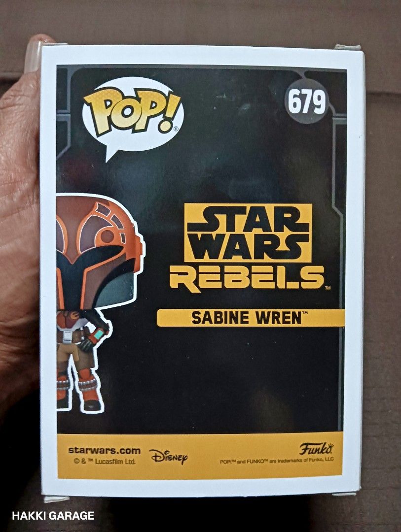 FUNKO POP SPECIAL EDITION STAR WARS REBELLS 679 SABINE WREN, Hobbies ...