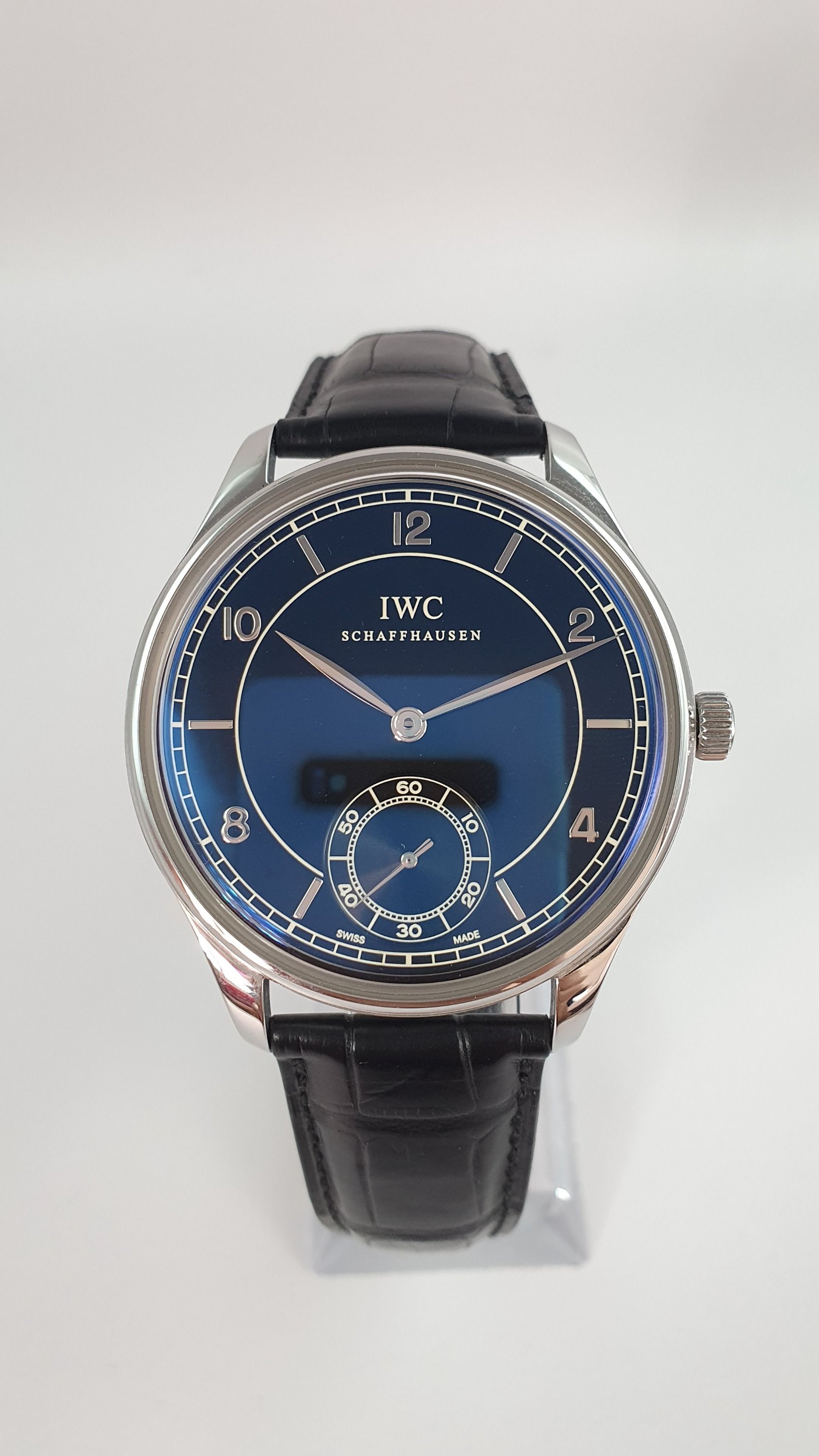 IWC Portugieser Portuguese Hand Wound Vintage IW544501 Black 44mm ...