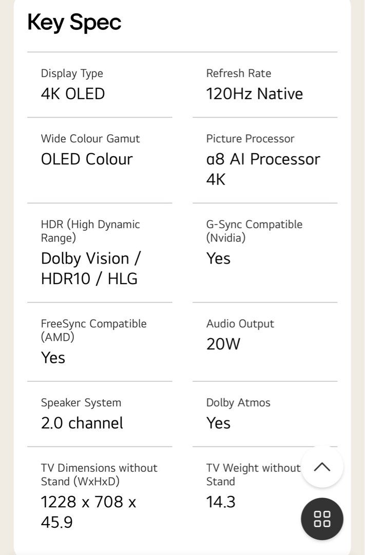 LG OLED AI B4 4K Smart TV 55 inch, TV & Home Appliances, TV ...