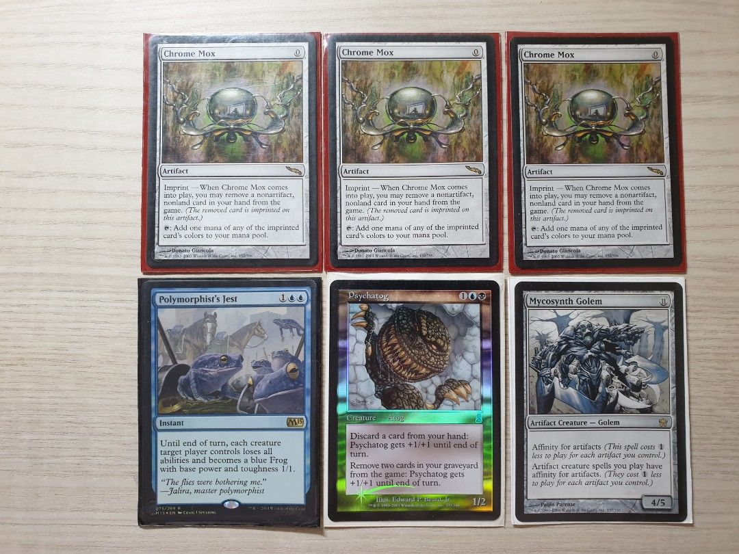 MTG Cards - Chrome Mox, Polymorph's Jest, Psychatog, Mycosynth Golem ...