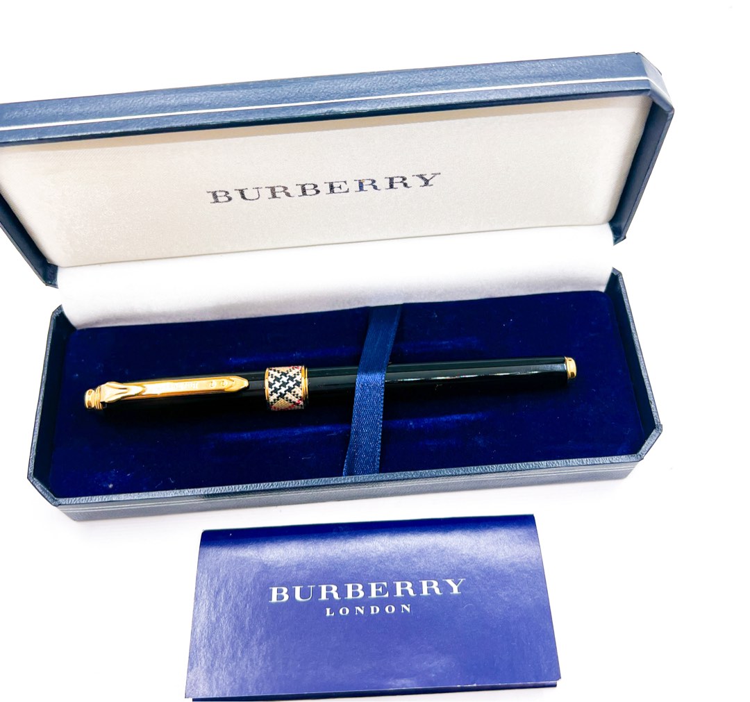 NOS Burberry Fountain Pen 14k 585 Solid Gold F Nib With Box Made By ...