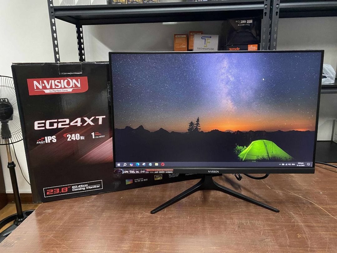 Nvision EG24XT Black 23.8" FHD 240Hz Fast IPS Frameless Gaming Monitor ...