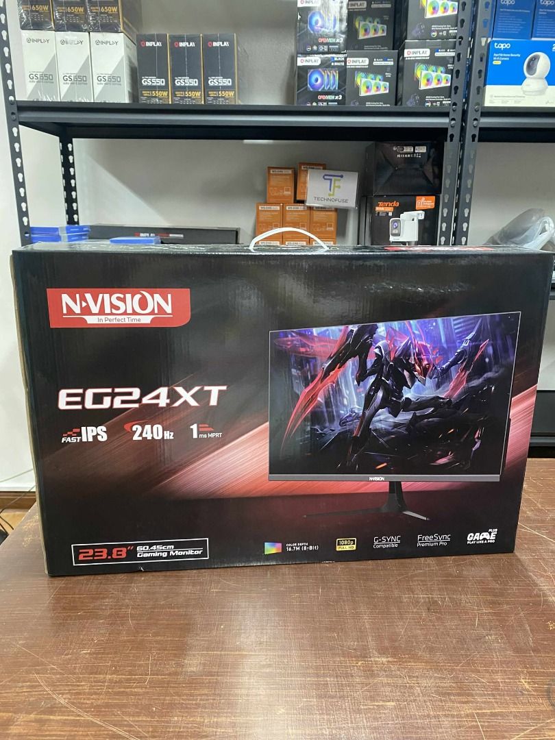 Nvision EG24XT Black 23.8" FHD 240Hz Fast IPS Frameless Gaming Monitor ...