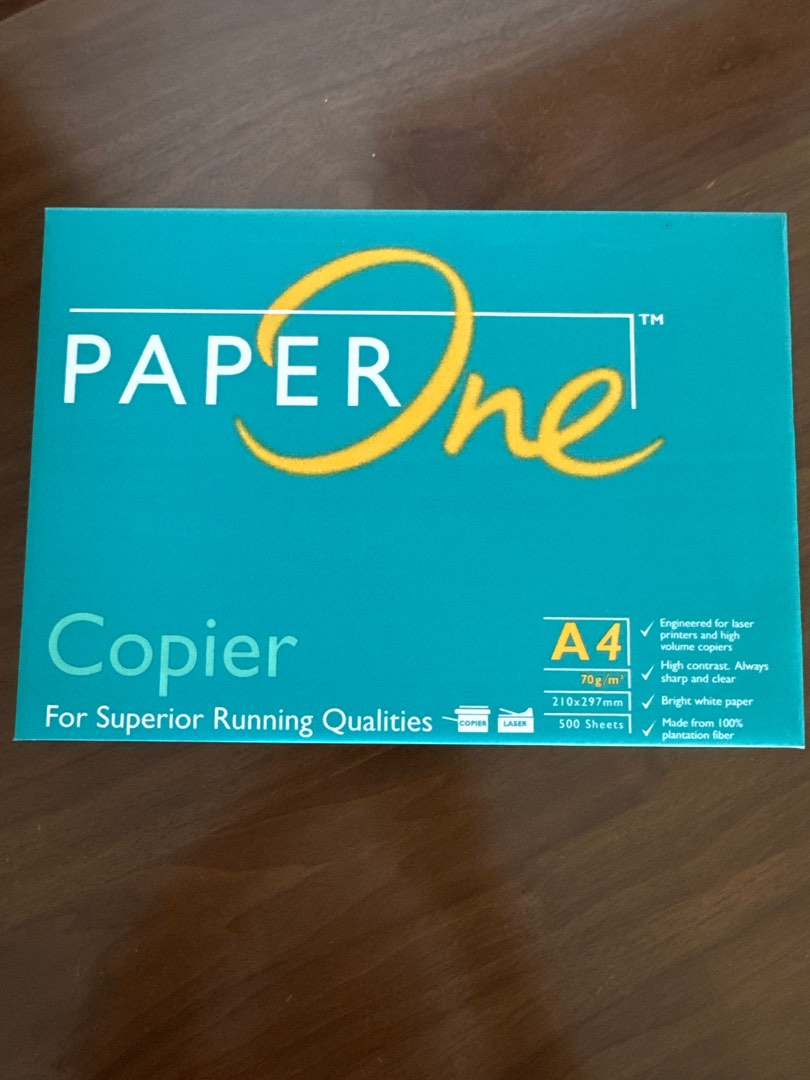 PaperOne A4 Copier Paper - 500 Sheets, Hobbies & Toys, Stationery ...