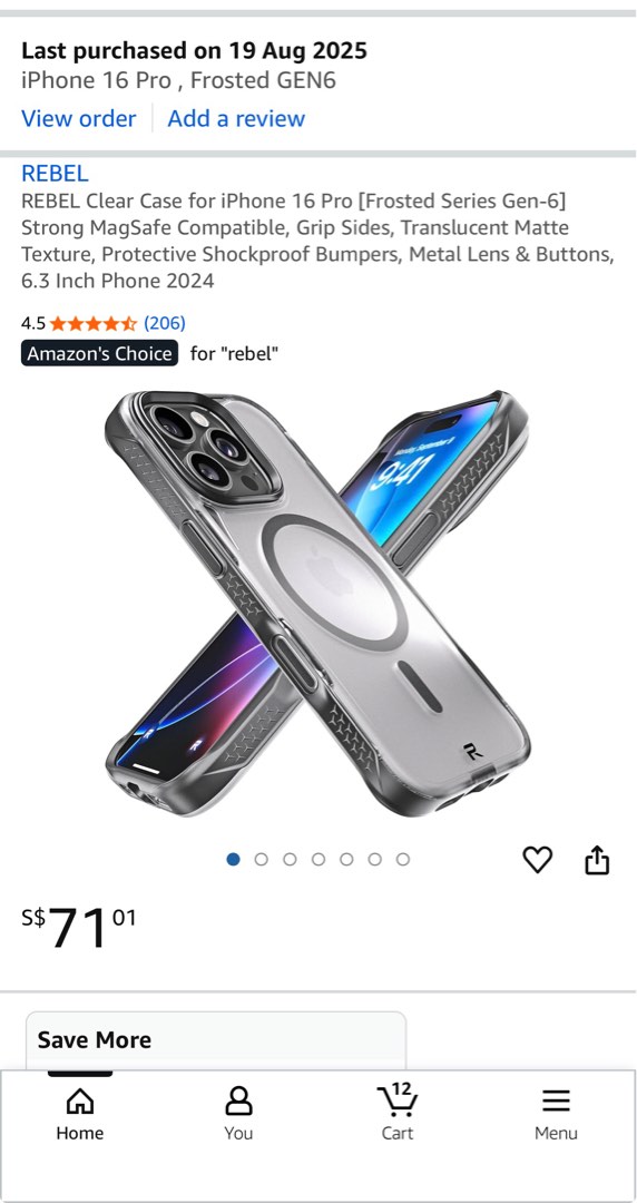 Phone rebel gen 6 frosted series ( iphone 16 pro), Mobile Phones ...
