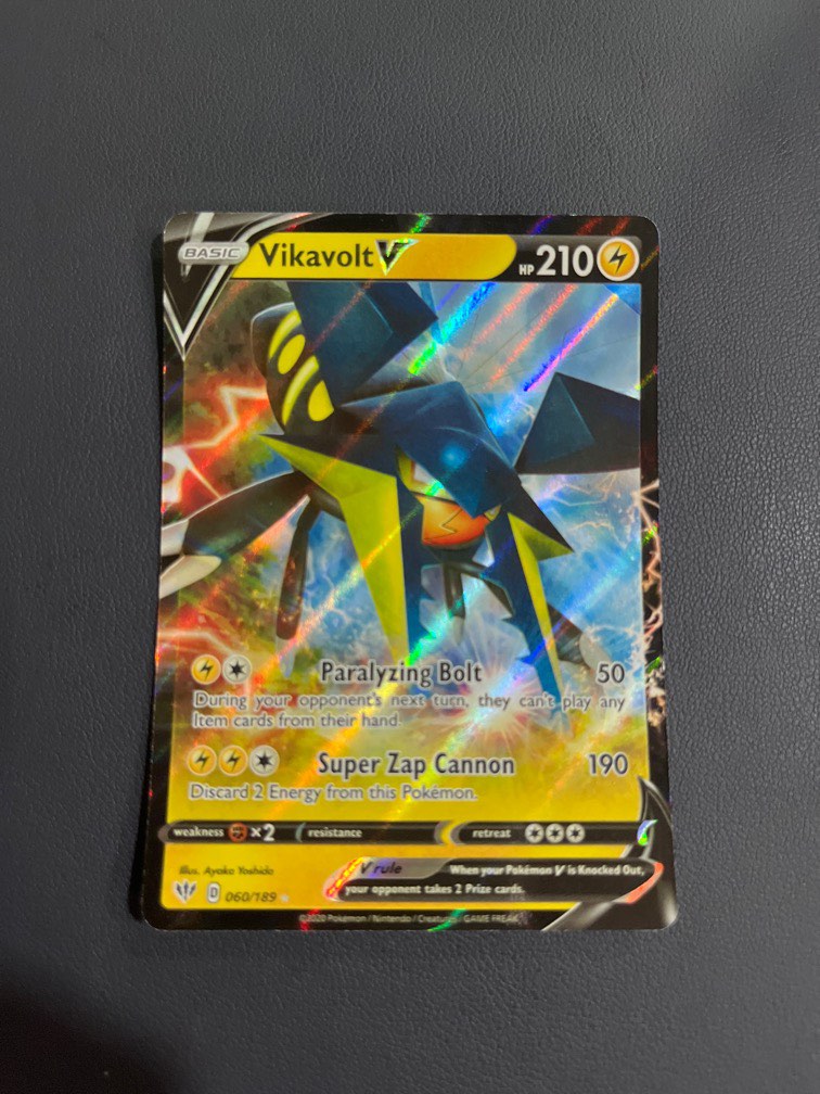 Pokemon tcg - vikavolt V - darkness ablaze, Hobbies & Toys, Toys ...