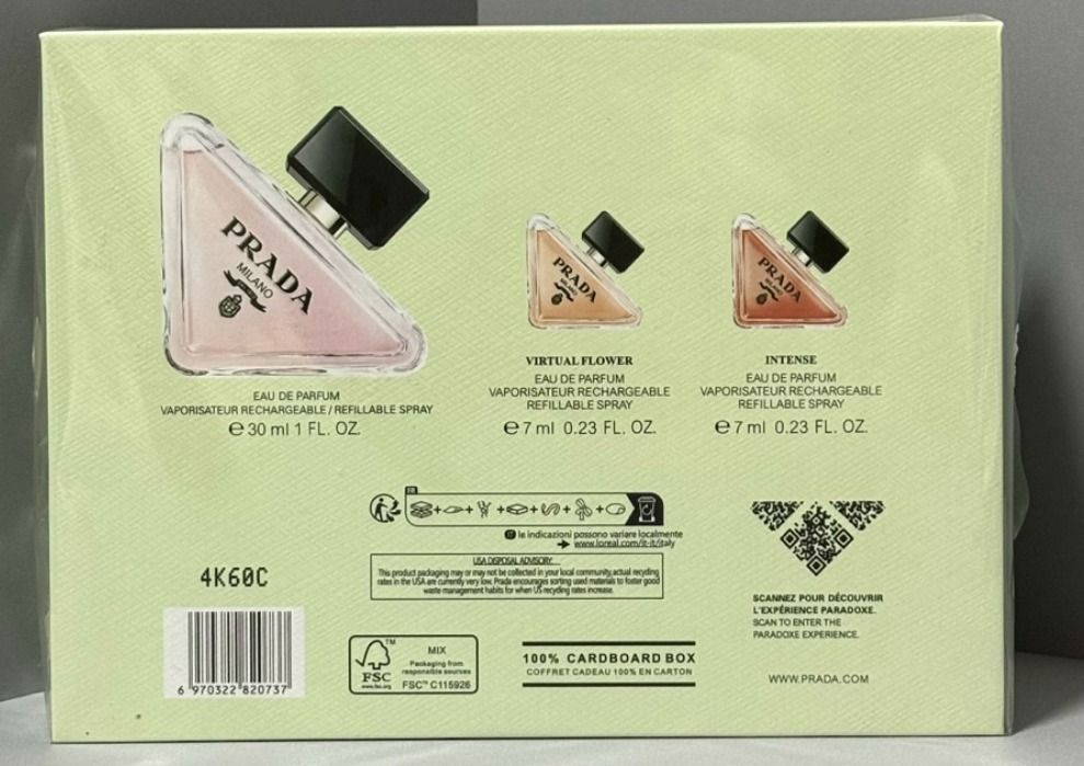 Prada Paradoxe Gift Set For Women 30ml + 7ml x 2, Beauty & Personal ...