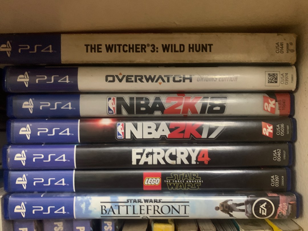 PS4 Games - The Witcher 3, Overwatch, NBA 2K18, etc., Video Gaming ...