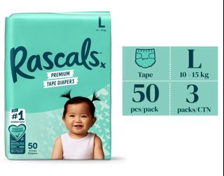 Brand New packs- Rascals Premium Tape Diapers - Size S (70 Pieces ...