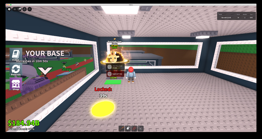 Roblox steal a brainrot blackhole goat 1 trait (1.2m/sec), Video Gaming ...