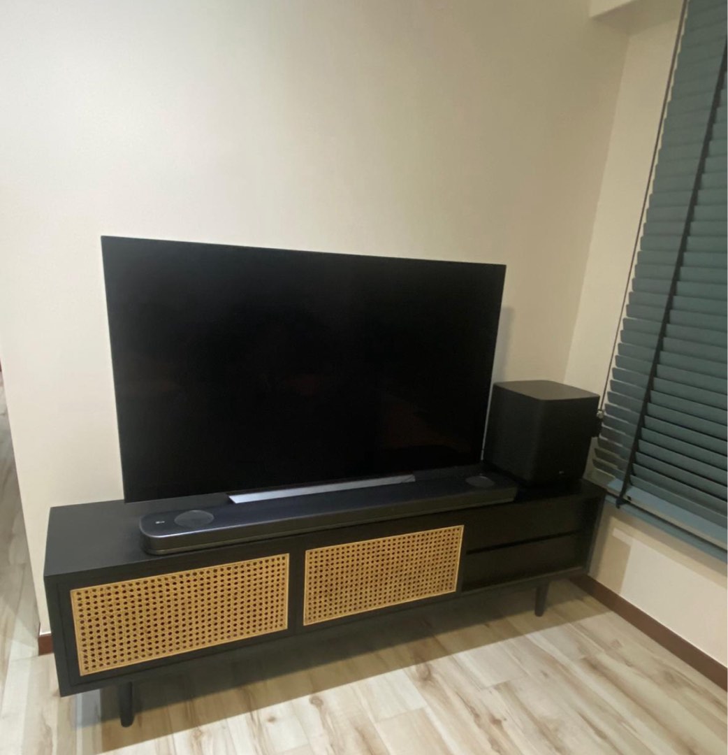 ROOMA: Indent Lucas TV Console - Black, Furniture & Home Living ...
