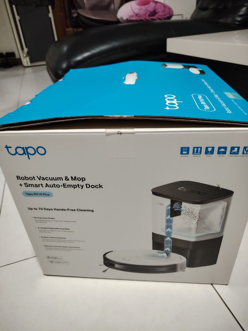 Tapo RV10 Plus Robot Vacuum & Mop with Auto-Empty Dock, TV & Home ...