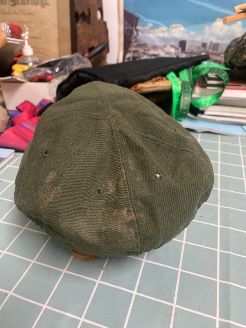 Vintage Olive Field Cap w/ Laurel Crest Patch (Poss. Korea ROTC/Civil ...