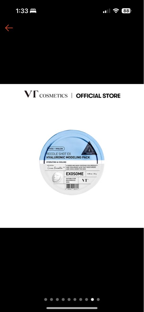 [VT] Reedle Shot EX Modeling Pack(Hyaluronic) 25g Cooling Effect ...