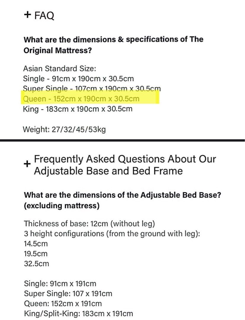 Woosa Original Mattress Queen, Furniture & Home Living, Furniture, Bed ...