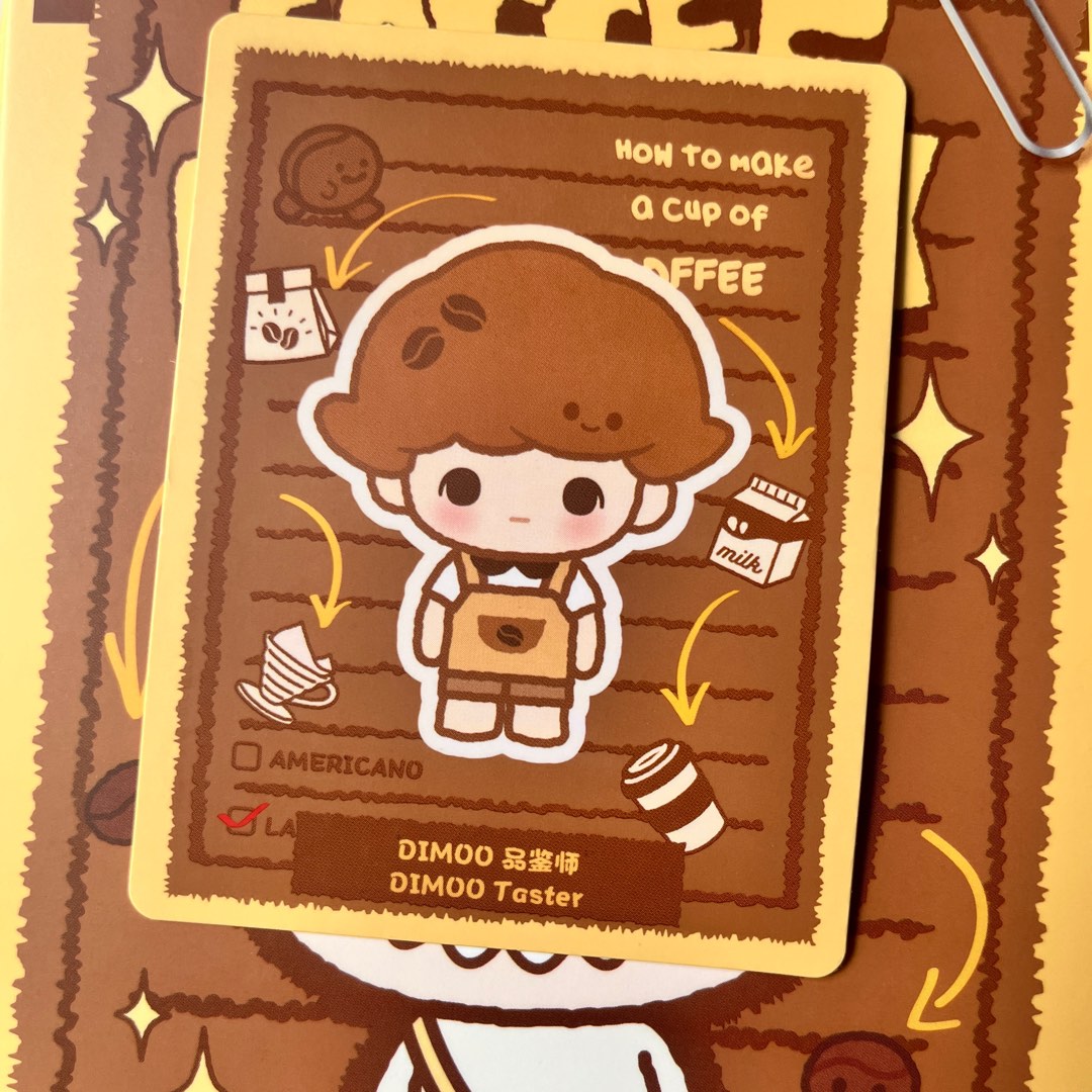 WTS POP MART POP BEAN DIMOO Coffee Factory Series-Plush Pendant ...
