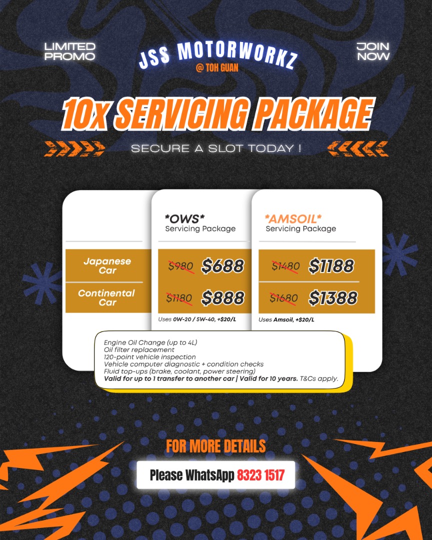 10x Car Servicing Package (Japanese/Continental) – From $68 per ...