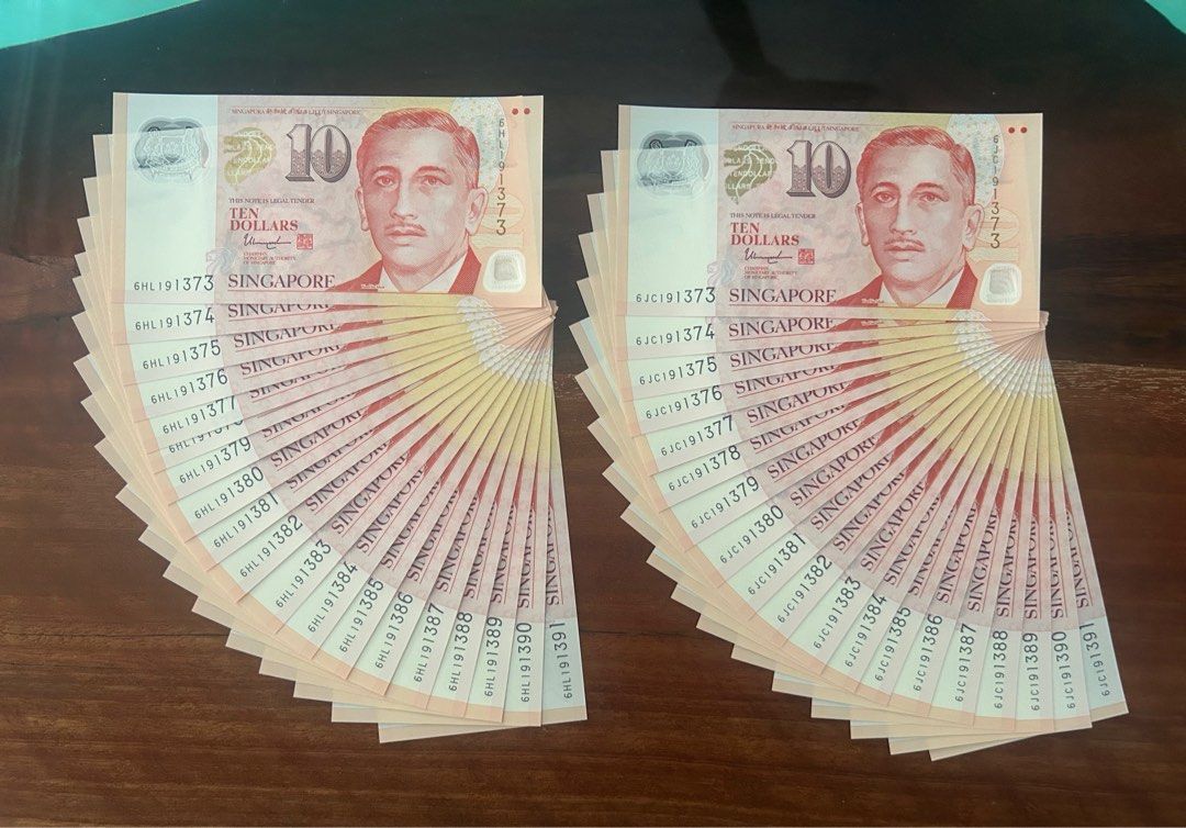 19 Consecutive Identical Serial Number Pairs [191373-191391] 🇸🇬 ...