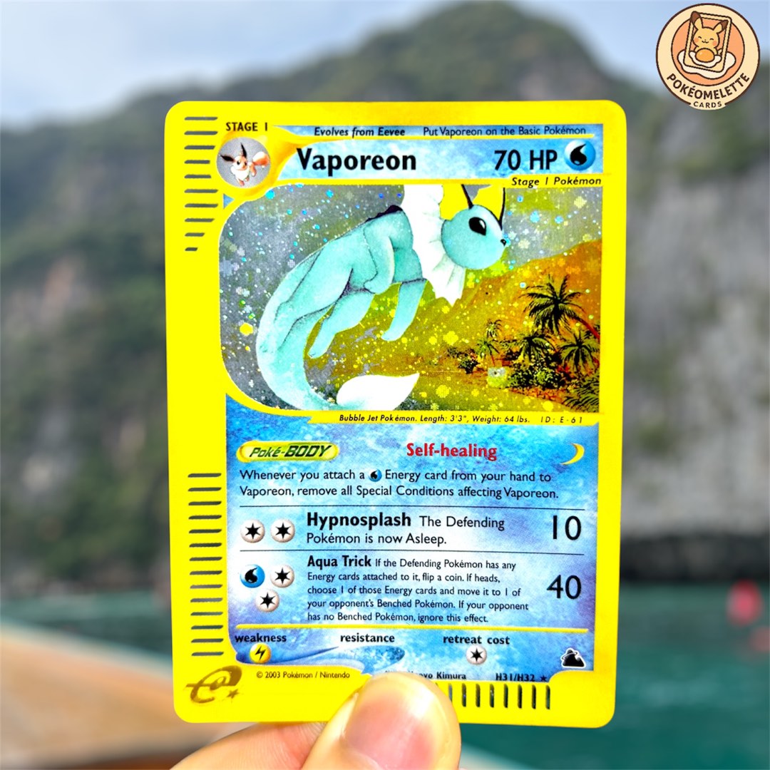 2003 Pokemon Card Pocket Monsters Vintage Skyridge E Series Vaporeon ...