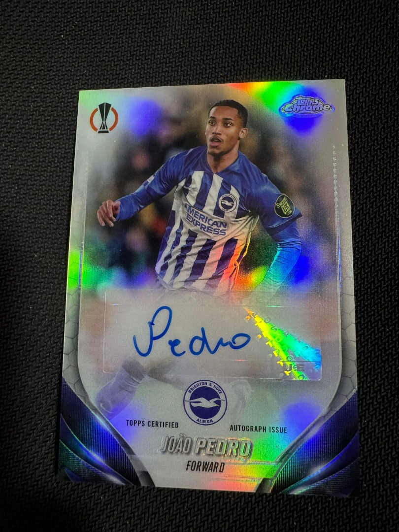 2023 Topps Soccer Card Chrome UCC Joao Pedro Brighton & Hove Albion ...