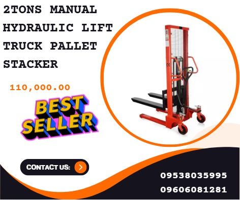 2tons Manual Hydraulic Lift Truck Pallet Stacker, Commercial ...