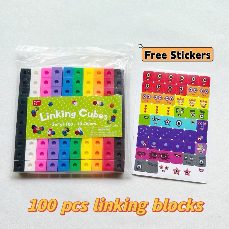 3017) Math Linking Cubes Value Pack (100 Pcs) 🧩 | Manipulative ...