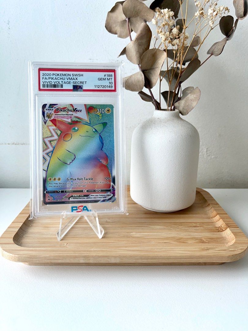 🇬🇧 PSA 10 Pikachu VMAX Rainbow Chonkachu Vivid Voltage Pokemon TCG ...