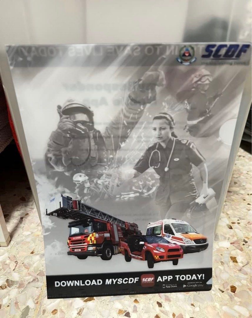 A4 Size folder SCDF, Hobbies & Toys, Stationery & Craft, Stationery ...