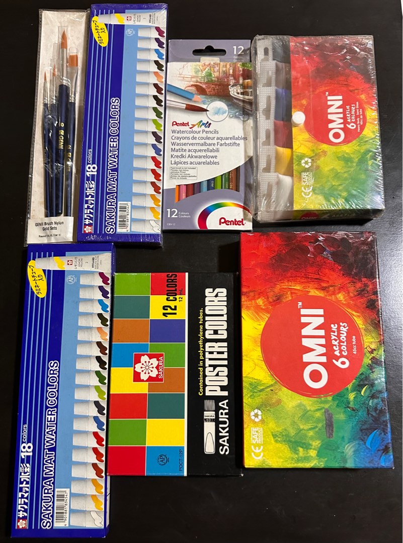 Art Supplies Bundle (New & Used), Hobbies & Toys, Stationery & Craft ...