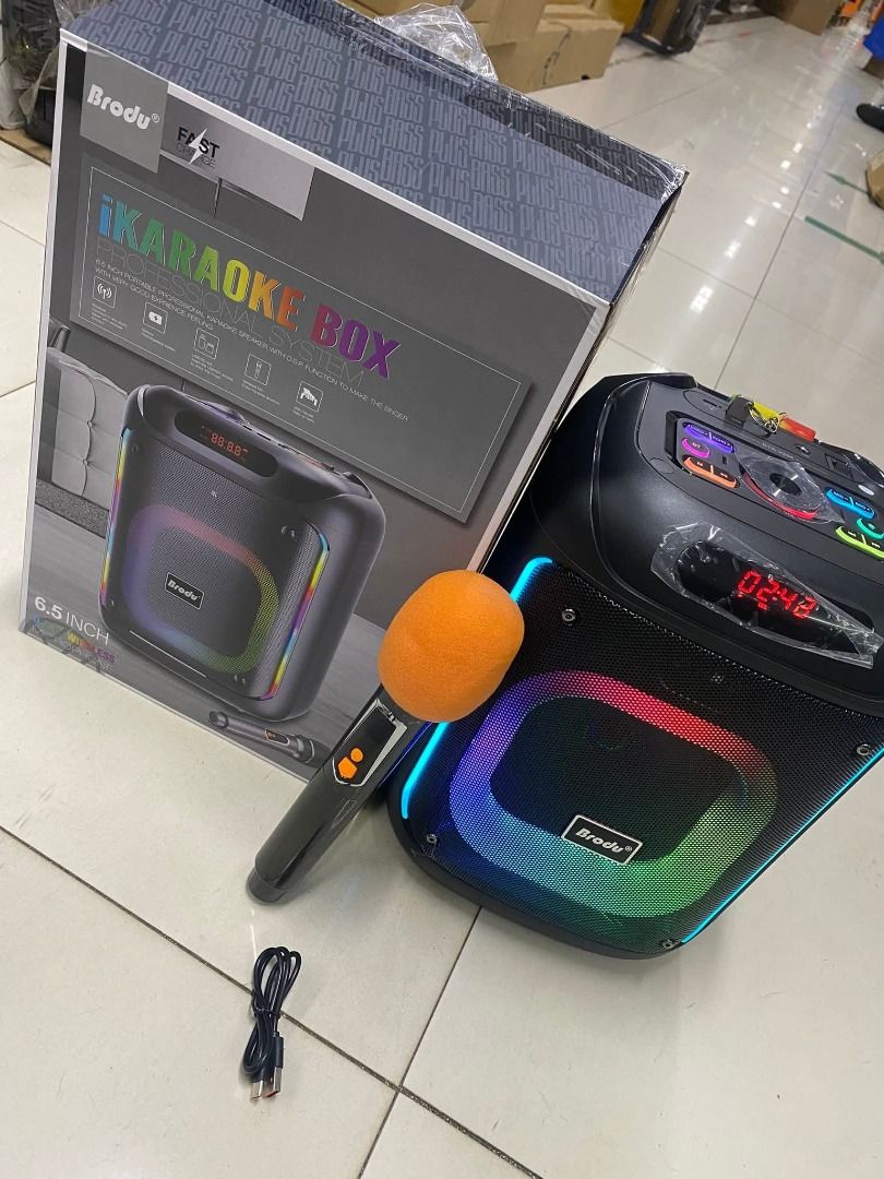 Brudo BTS-2286 6.5" IKARAOKE BOX Professional System Bluetooh Speaker ...