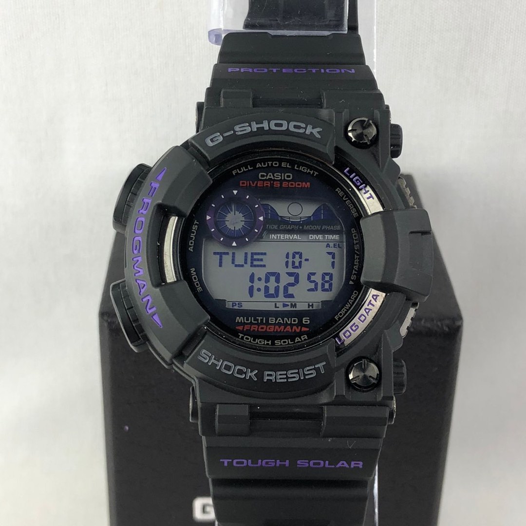 Casio G-SHOCK “Black Purple” Frogman GWF-1000BP-1, Men's Fashion ...